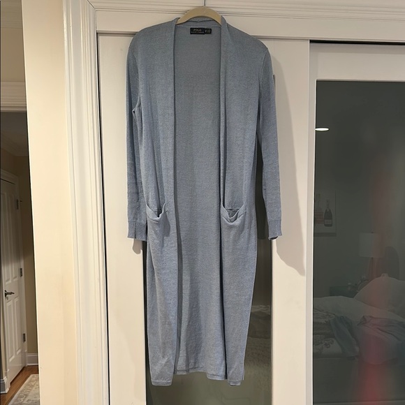 Polo Ralph Lauren | Sweaters | Polo Ralph Lauren Light Blue Linen Long ...